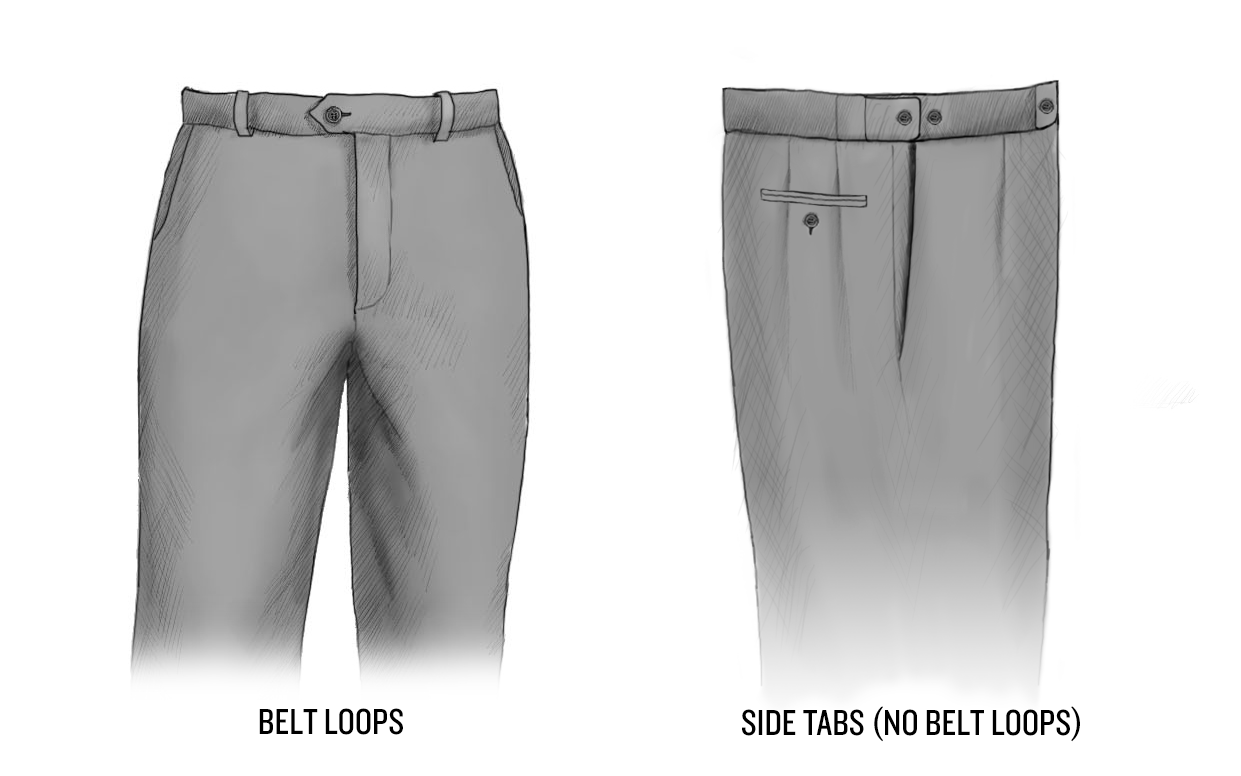 Belt Alternatives: Side Tabs & Suspender Buttons – Black Lapel
