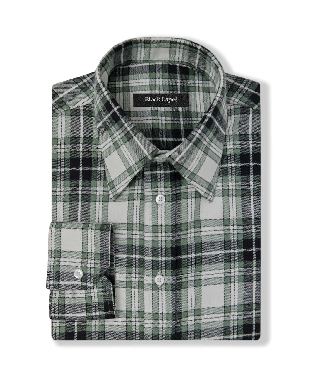 Custom Casual Flannel Shirts for Men – Black Lapel